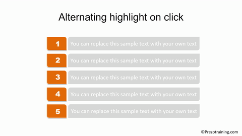 Animated PowerPoint List Highlight – PrezoTraining